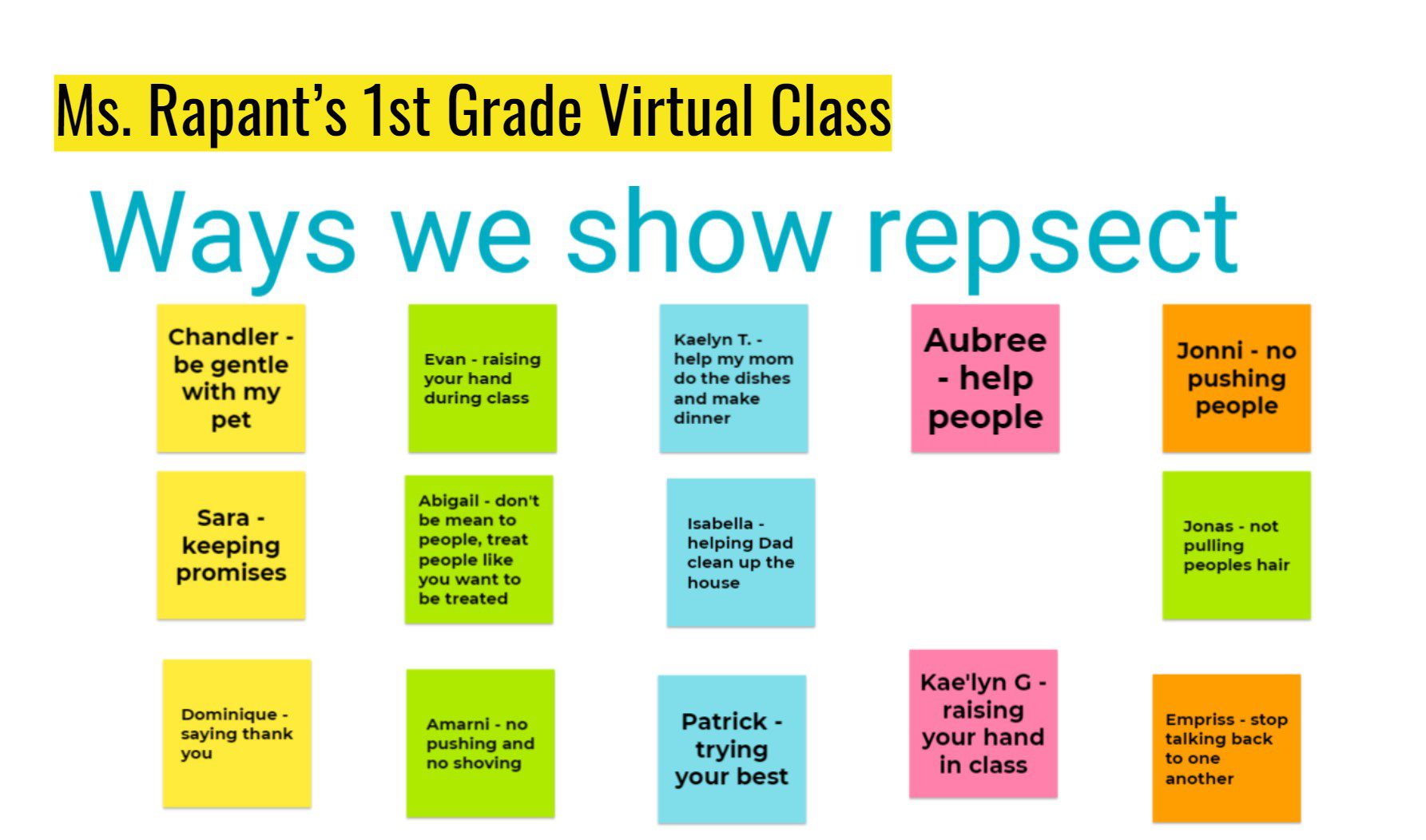 Showing Respect | Hudson City School District