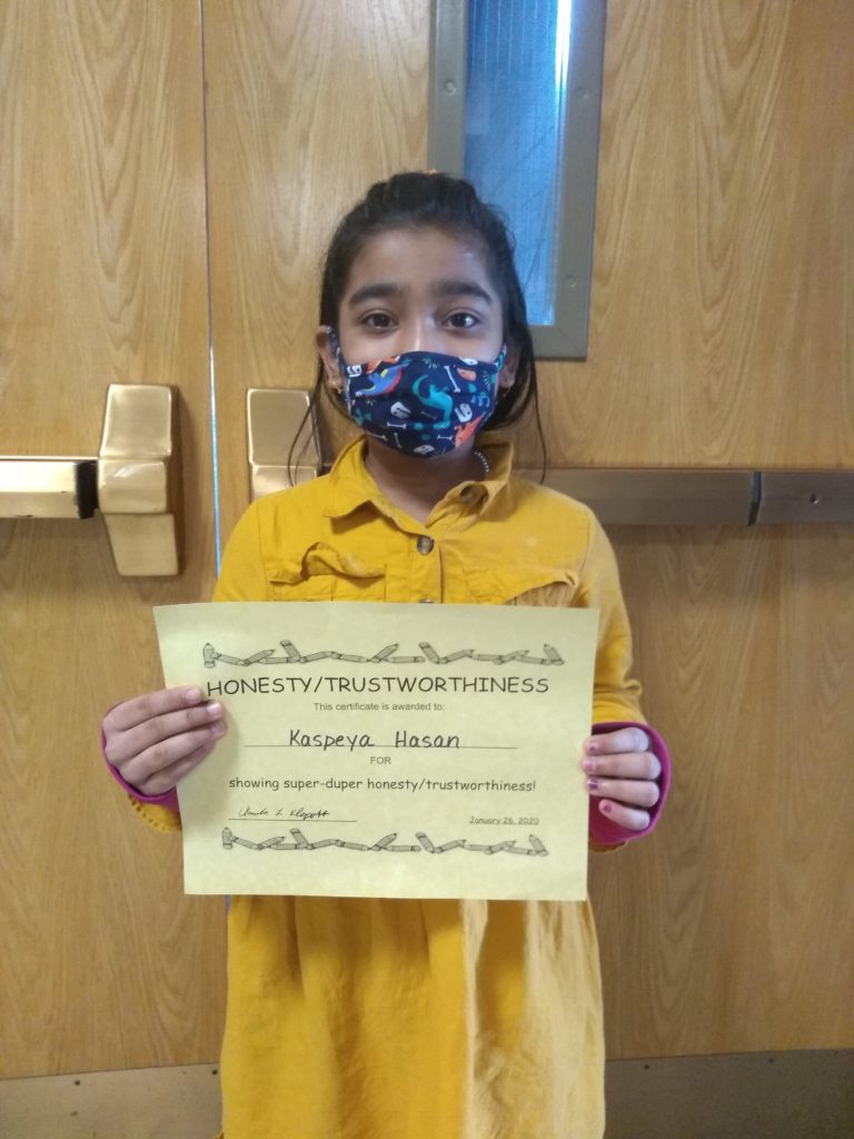 Honesty & Trustworthiness Certificates | Hudson City School District