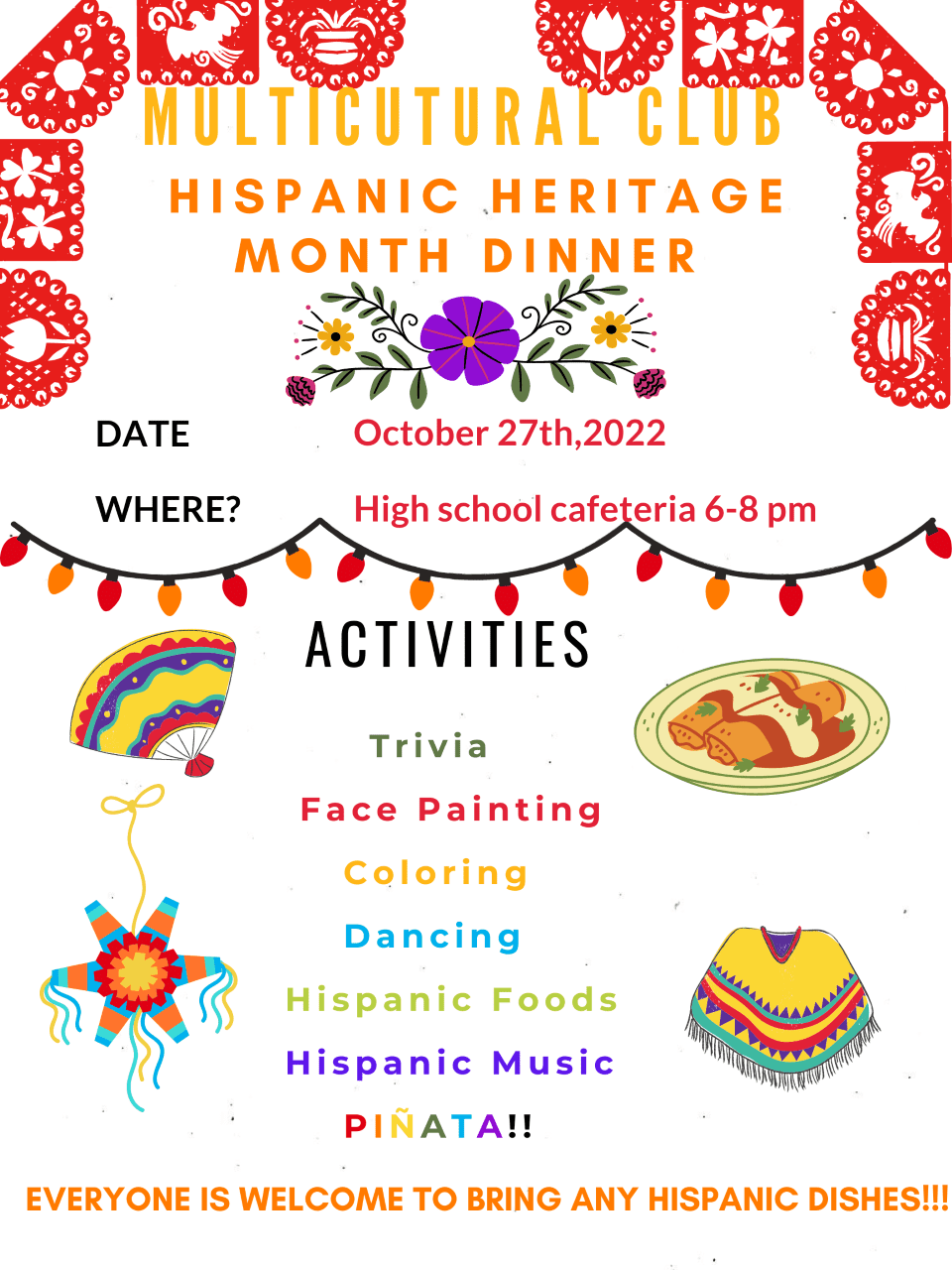 Multicultural Club's Hispanic Heritage Night | Hudson City School District
