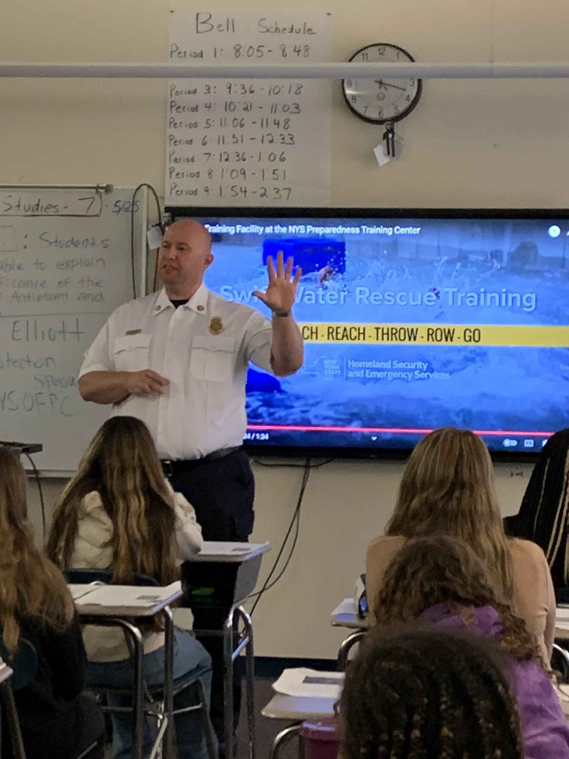 NYS Fire Protection Specialist Justin Elliot Speaks to JHS AVID Classes | Hudson City School ...