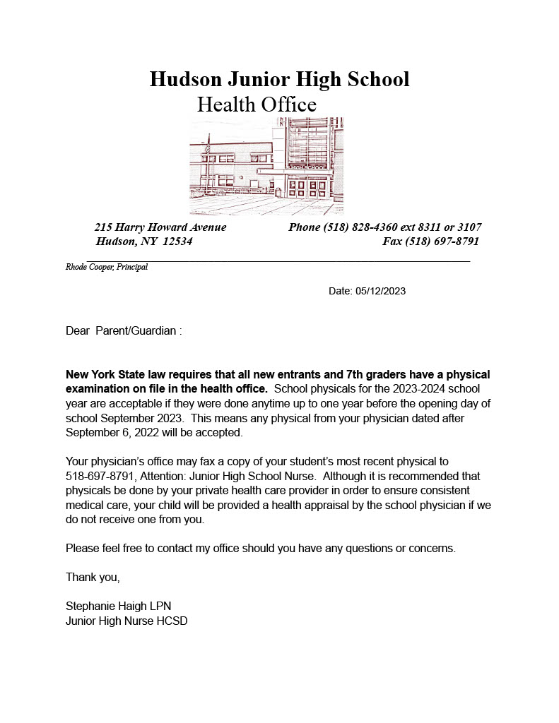 Annual Physical Examinations For JHS New Entrants And 7th Graders Annual Physical Examinations For JHS New Entrants And 7th Graders