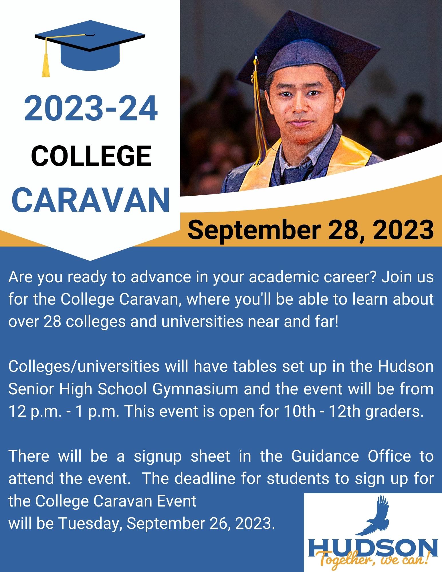 2023 College Caravan 9/28/23 | Hudson City School District