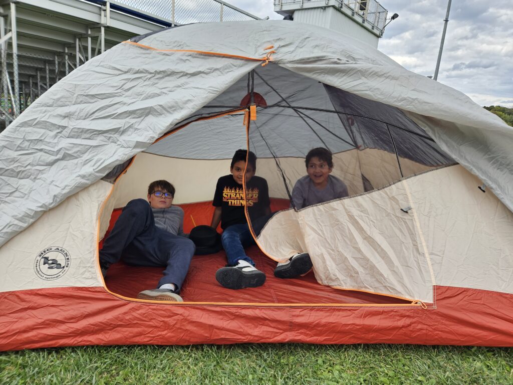 6th Grade PE Class Builds Tents for Outdoor Education | Hudson City ...
