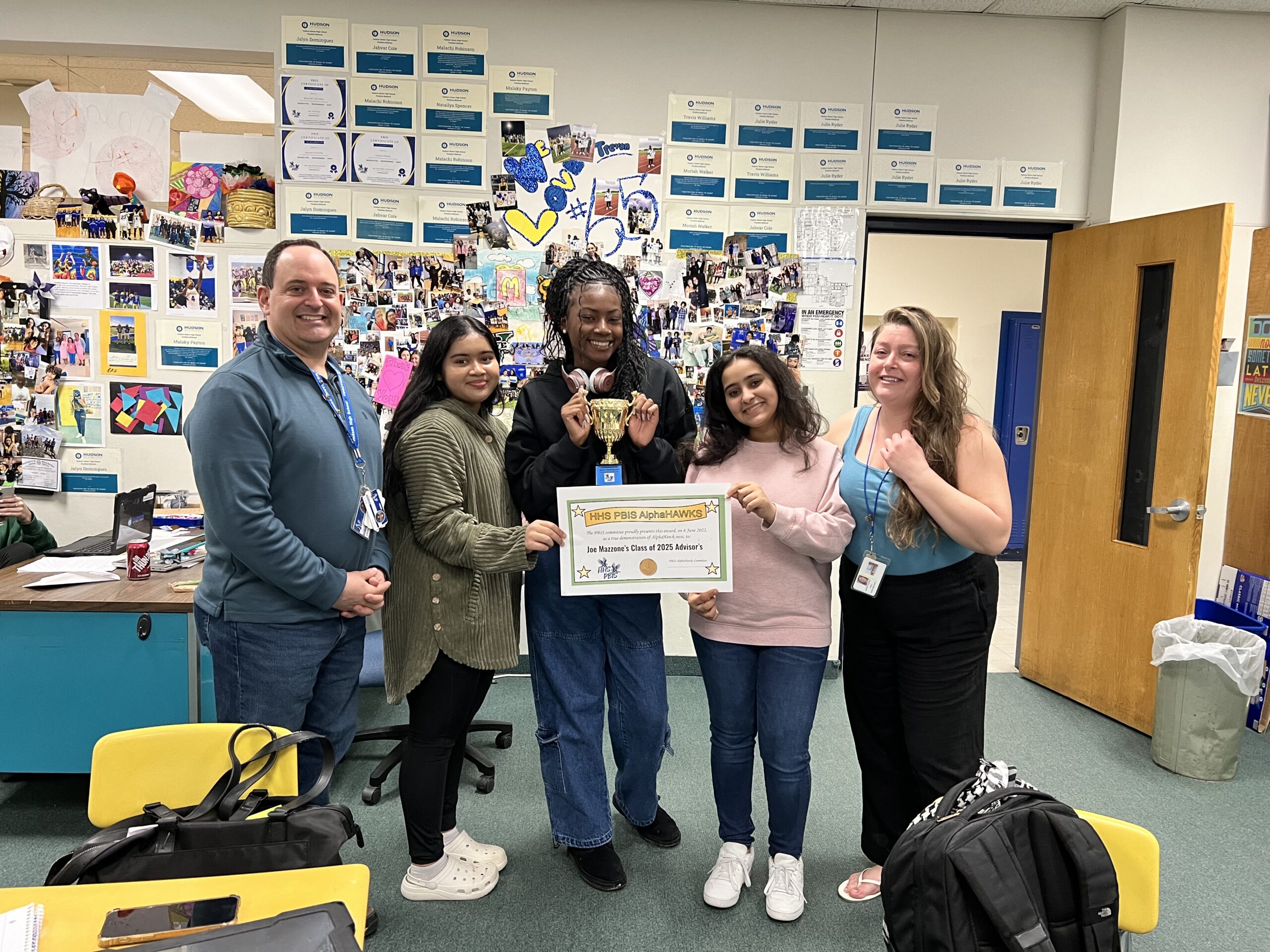 Hudson SHS Class of 2025 Officers Receive "Alpha Hawk" Award | Hudson City School District