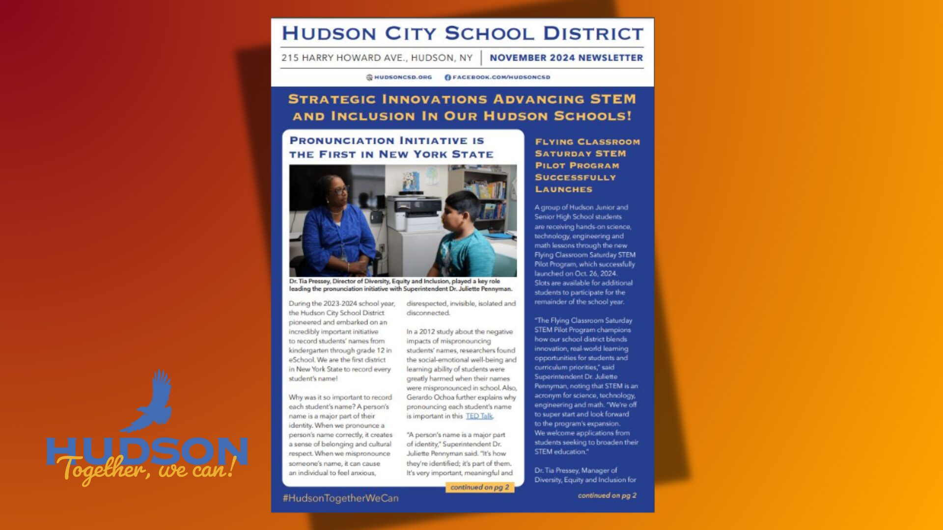 Hudson CSD's November 2024 Newsletter | Hudson City School District