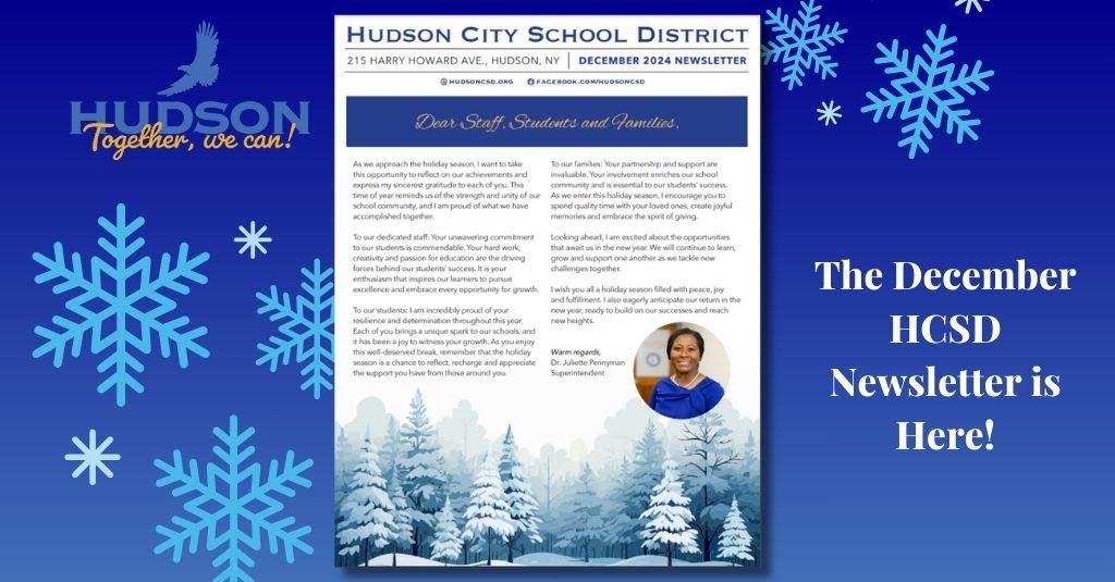 Hudson CSD’s December 2024 Newsletter | Hudson City School District