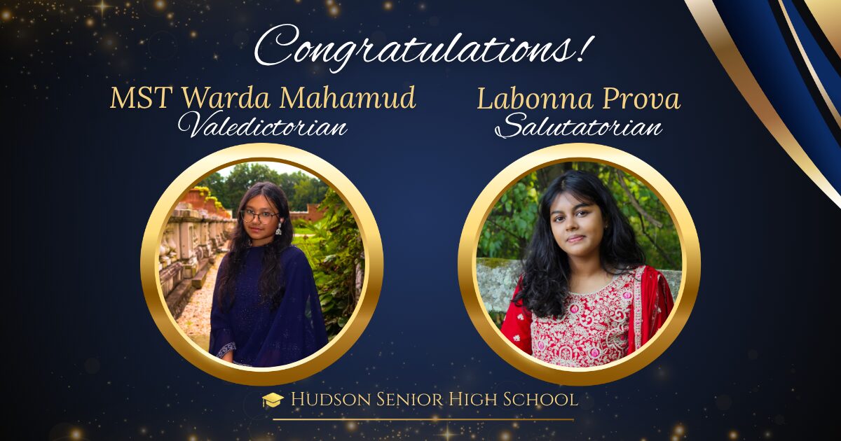 HSHS Announces the Class of 2026 Valedictorian & Salutatorian | Hudson ...